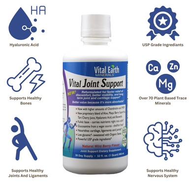 Shellfish free-high absorption liquid joint support by Vital Earth Minerals